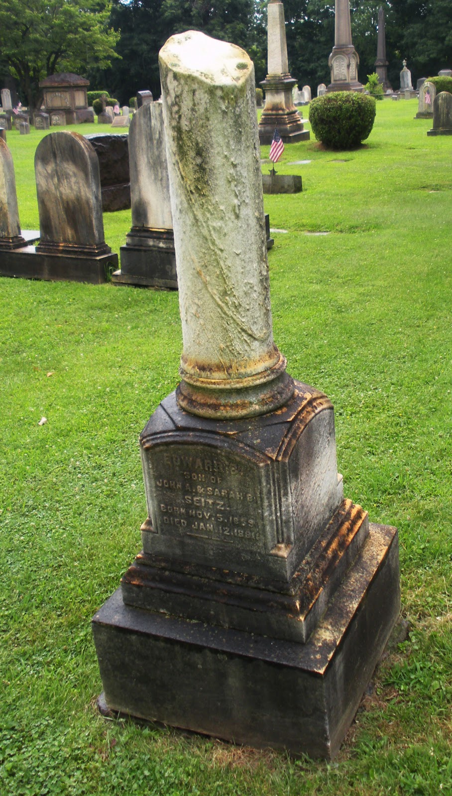 Engraved: : The Stately Column…Broken By Death