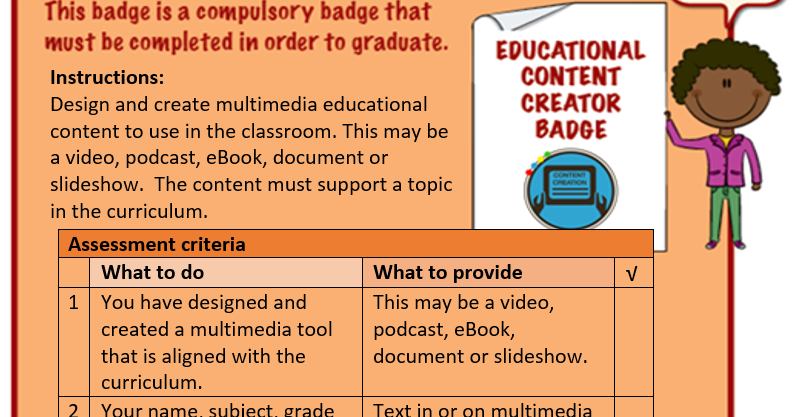 Get Ahead Project ICT4RED: Content Creator badge support