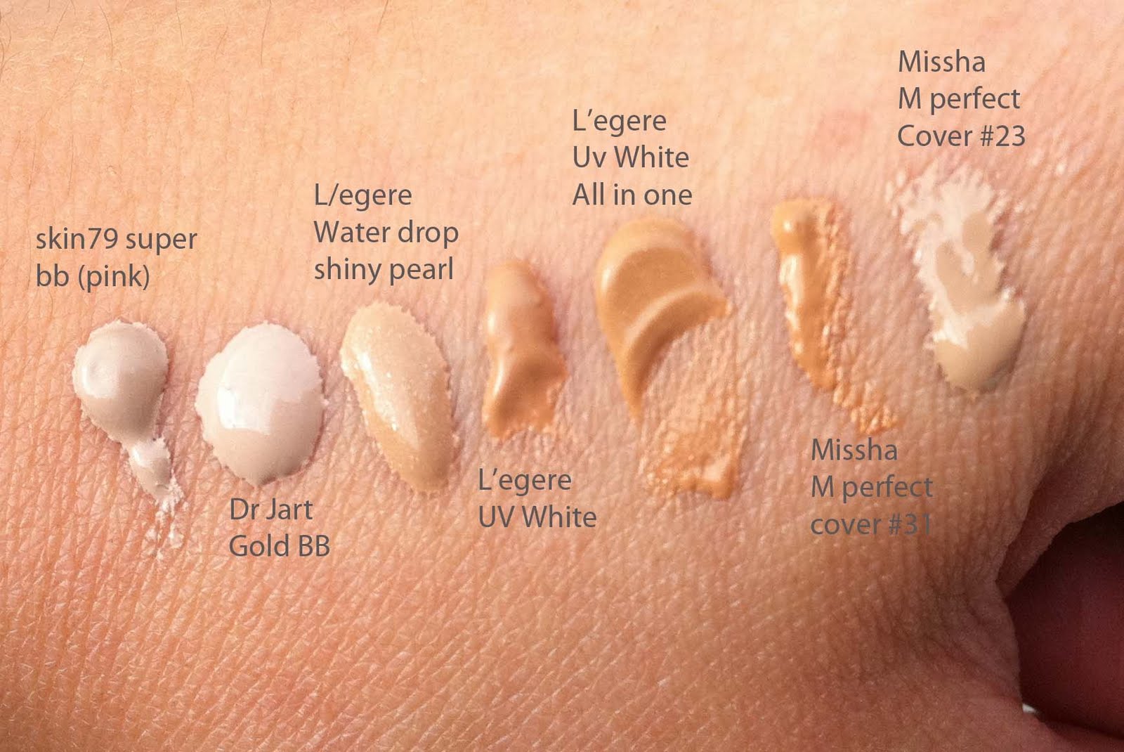 Beauty Glitz and Glamour: BB cream comparison reviews~!