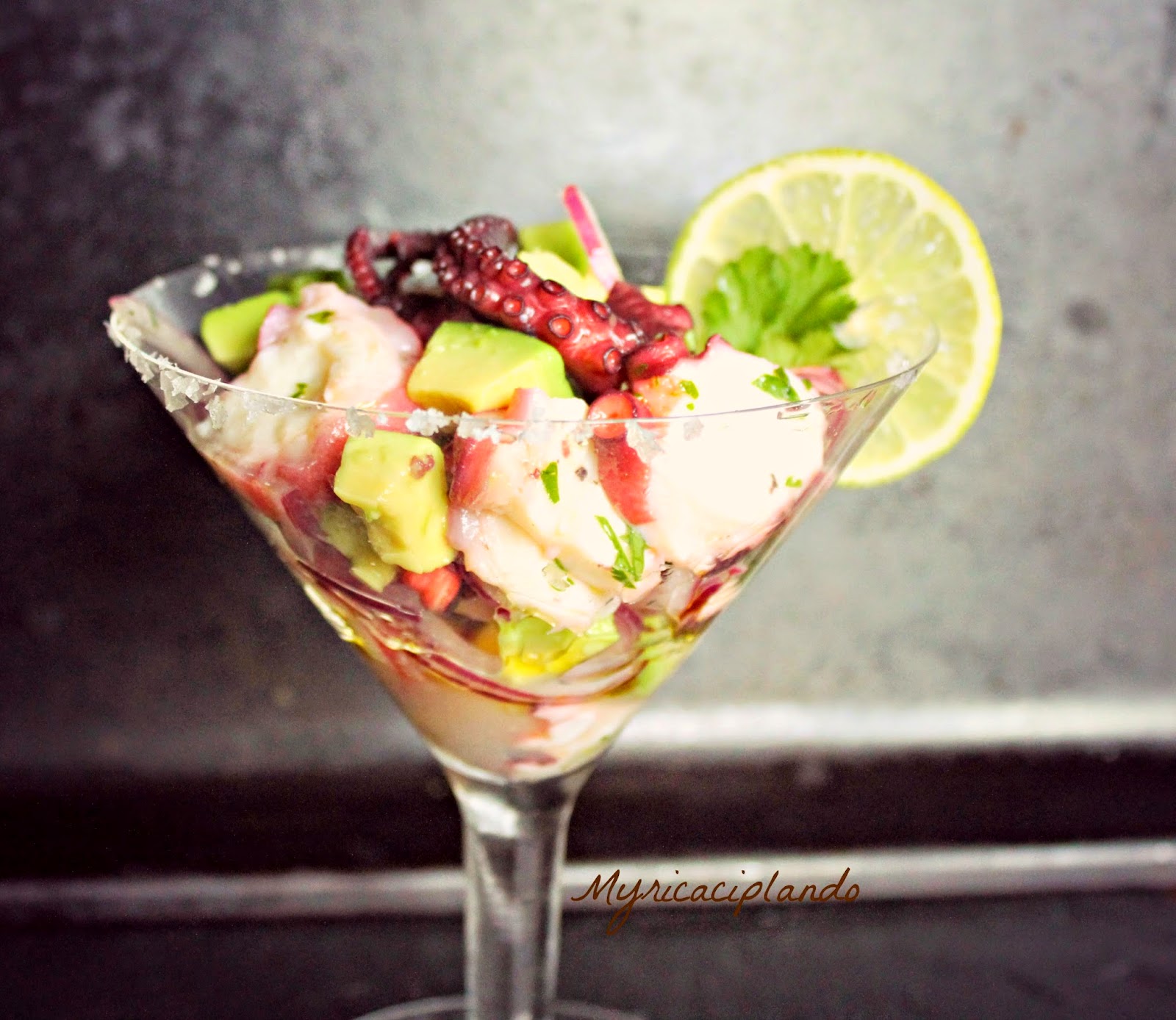 Ceviche de Pulpo - Myricaciplando