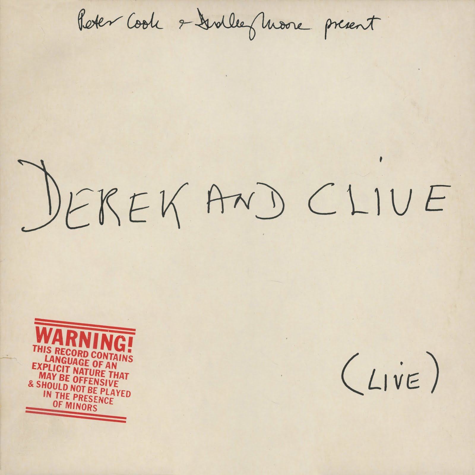 Vintage Stand-up Comedy: Derek & Clive (Peter Cook & Dudley Moore ...