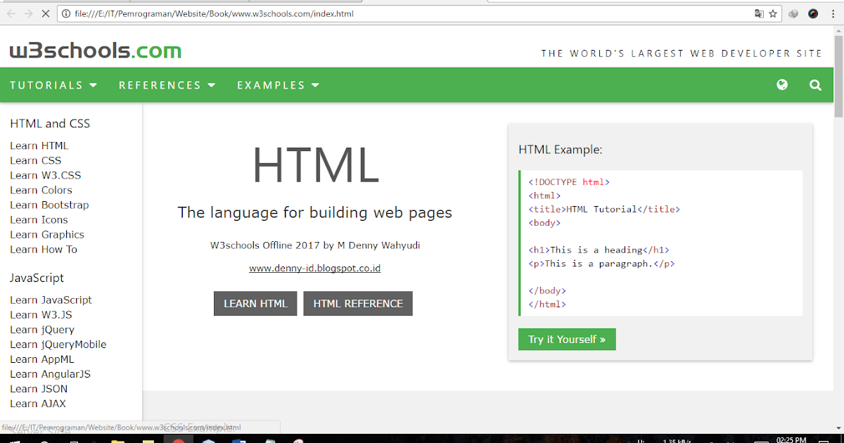 Download website w3schools.com offline size 333mb 2017 | Download ...