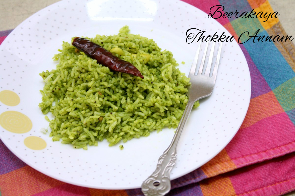 Beerakaya Thokku Annam | Ridgegourd Peel Mixed Rice
