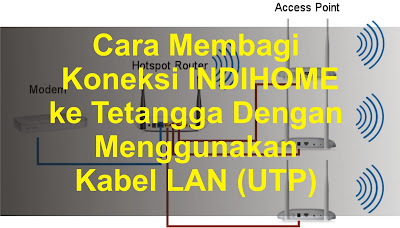 Cara Share Koneksi INDIHOME ke Tetangga Dengan Menggunakan Kabel LAN (UTP)
