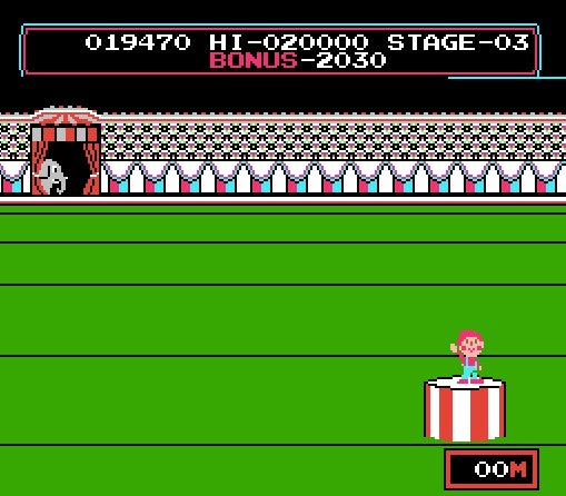 Classic Gaming Blog: Circus Charlie (Famicom) Review