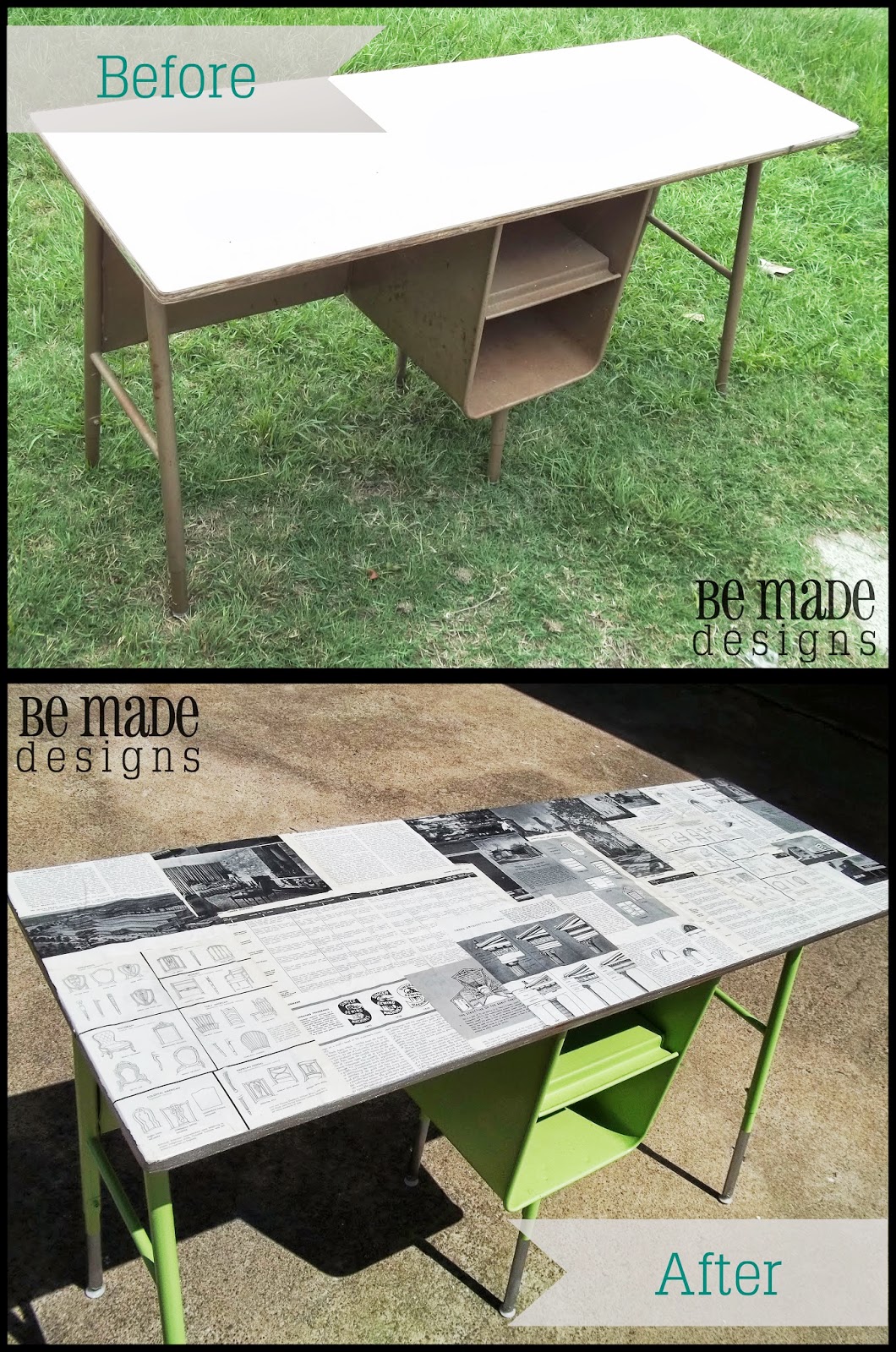 BE MADE: {Re*Made}: My Student Desk Redo