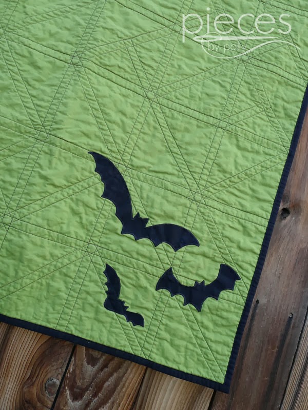 Pieces by Polly: Bats, Bats, Bats! - Modern Halloween Triangles Quilt