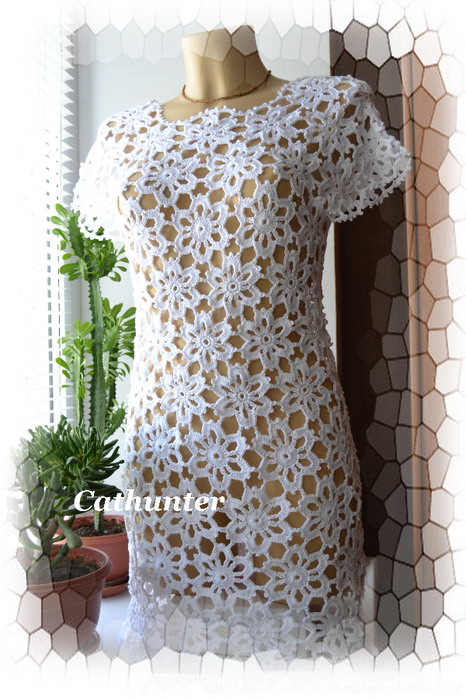 Irina: Lace Crochet. Dress. PATTERNS.
