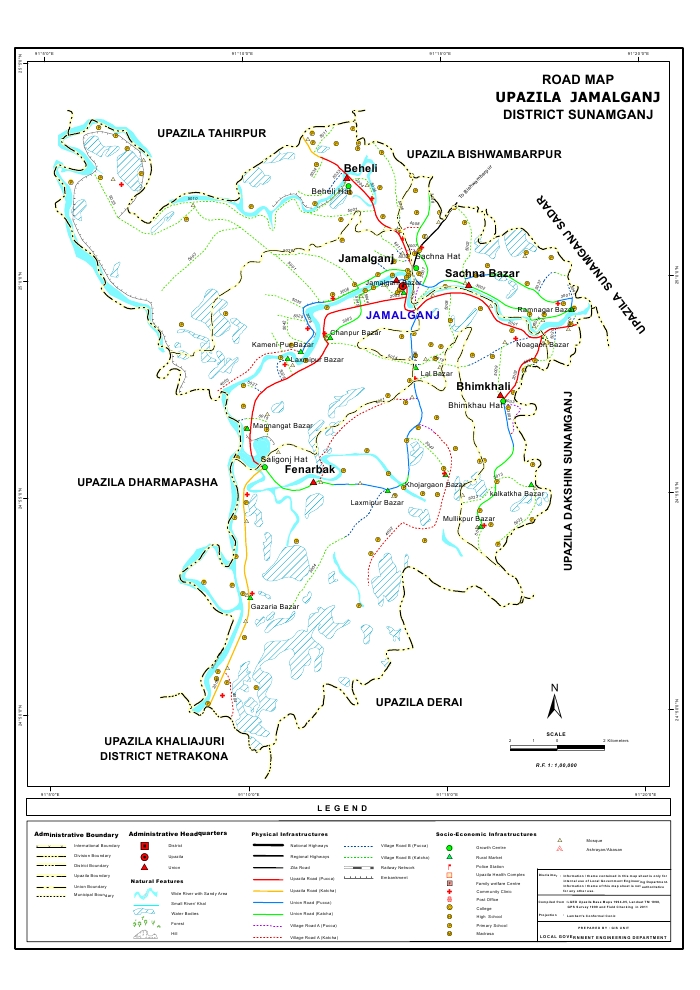 Mouza & Land Use Maps of Jamalganj Upazila, Sunamganj, Bangladesh ...