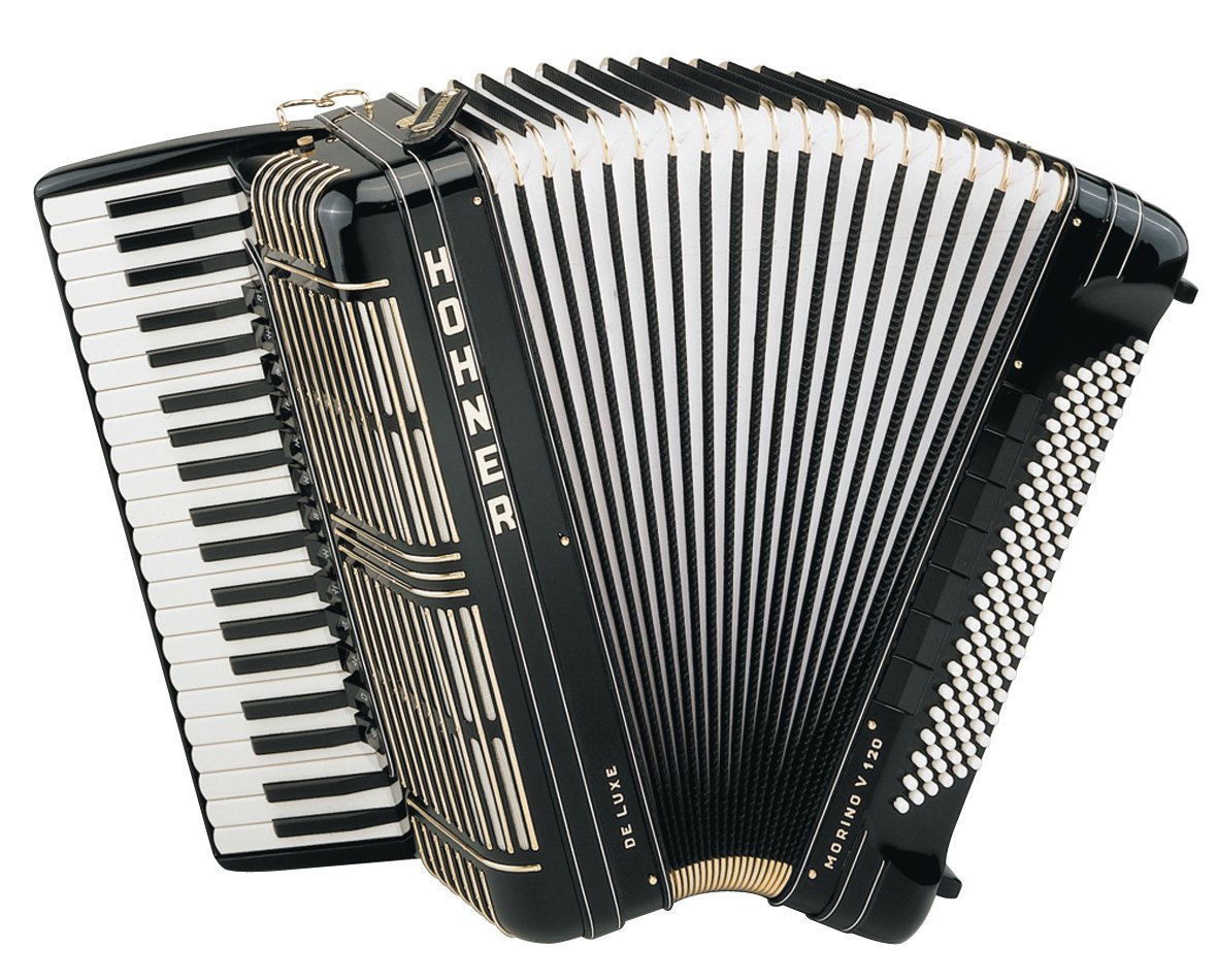 Hohner Morino V 120 Bass De Luxe Piano Accordion, BlackInstruments of ...