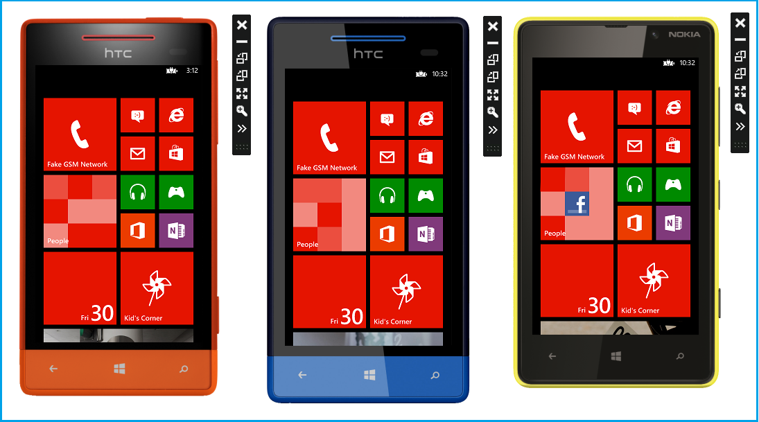 If you want to change border of windowsphone 7 emulator default skin ...