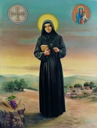 st rafka ill in bed in her latter days st rafqa also rafka maronite nun ...
