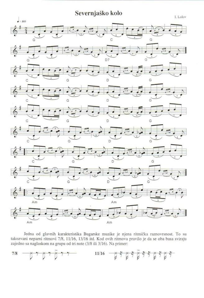 NOTE | DOMACE I STRANE: SEVERNJASKO KOLO AKORDI NOTE