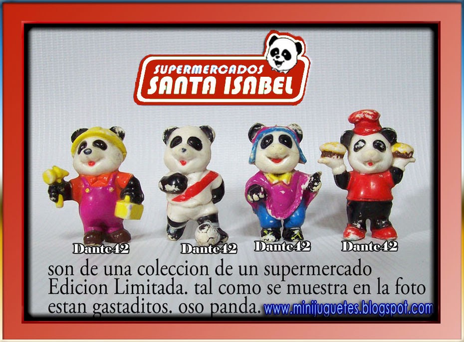 Mini Juguetes: SUPERMERCADO SANTA ISABEL ANTIGUOS OSO PANDAS 1990s