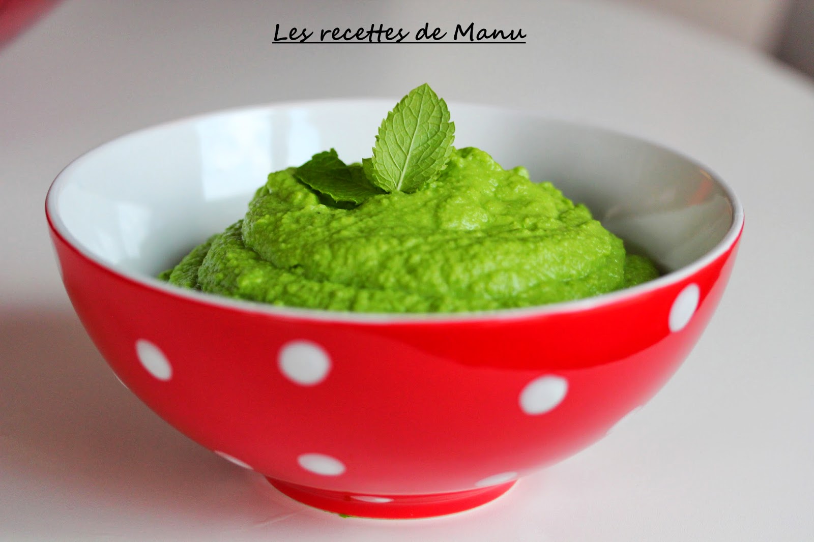 Les recettes de Manu !: Purée de petits pois à la menthe
