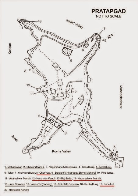 Pratapgad Fort Map