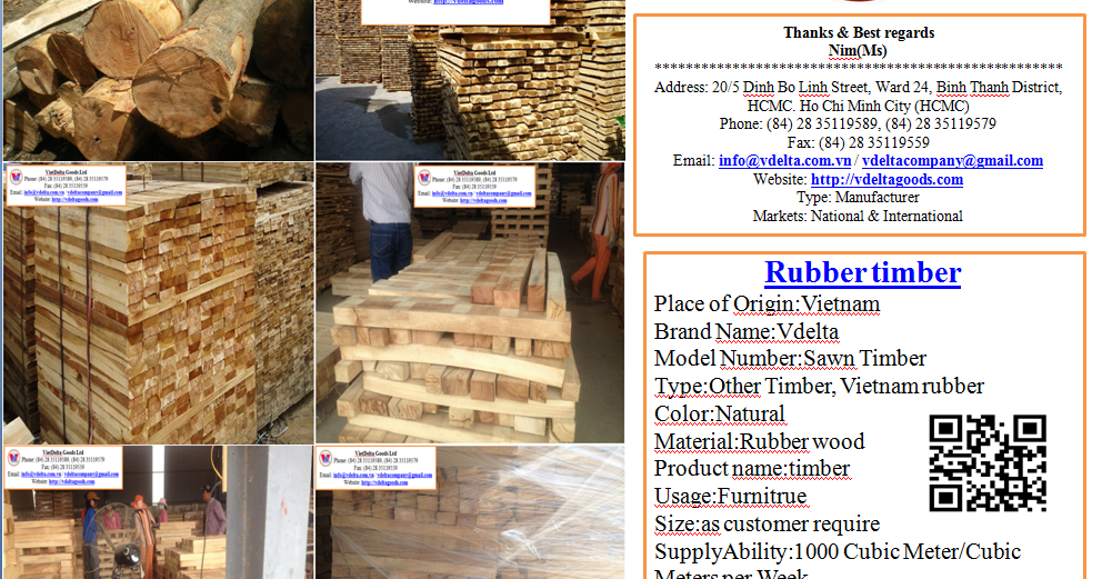Rubber timber