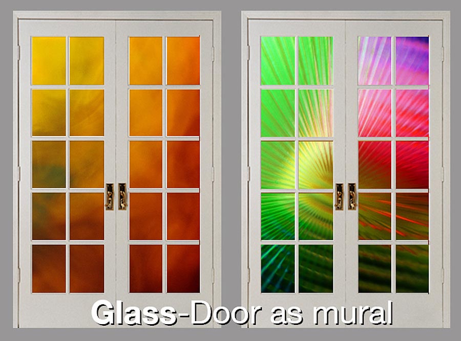 Printing On Glass : Printed Glass Door