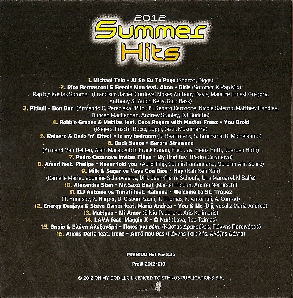 CD COVERS - DIGITAL COVERS: SUMMER HITS 2012 VOL.1 & VOL. 2