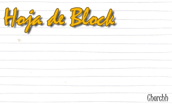 hoja de block