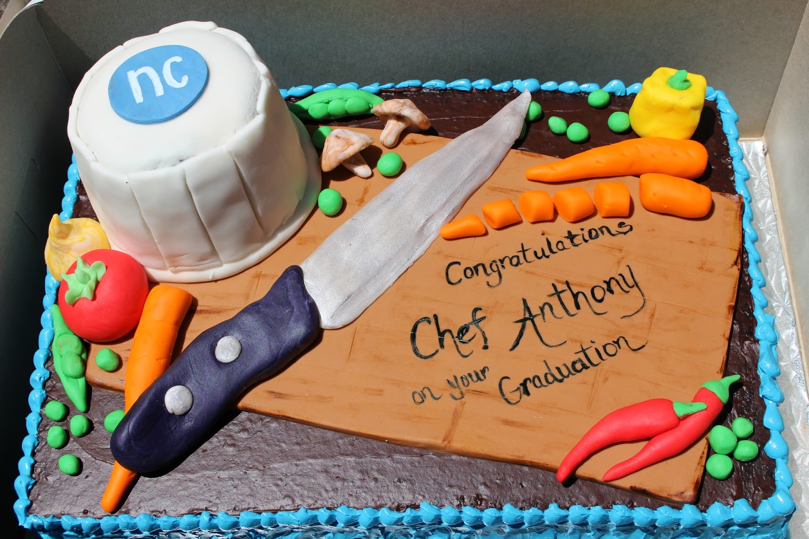 Morgie's Sweet Treats: Chef Graduation Cake
