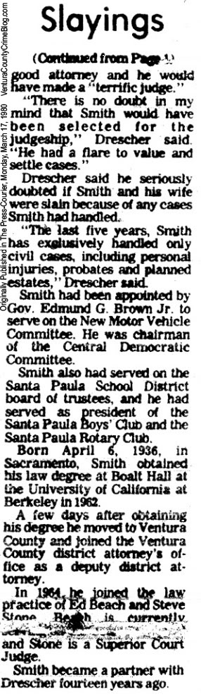 Ventura County's Cold Cases: Charlene & Lyman Smith: Article: Attorney ...