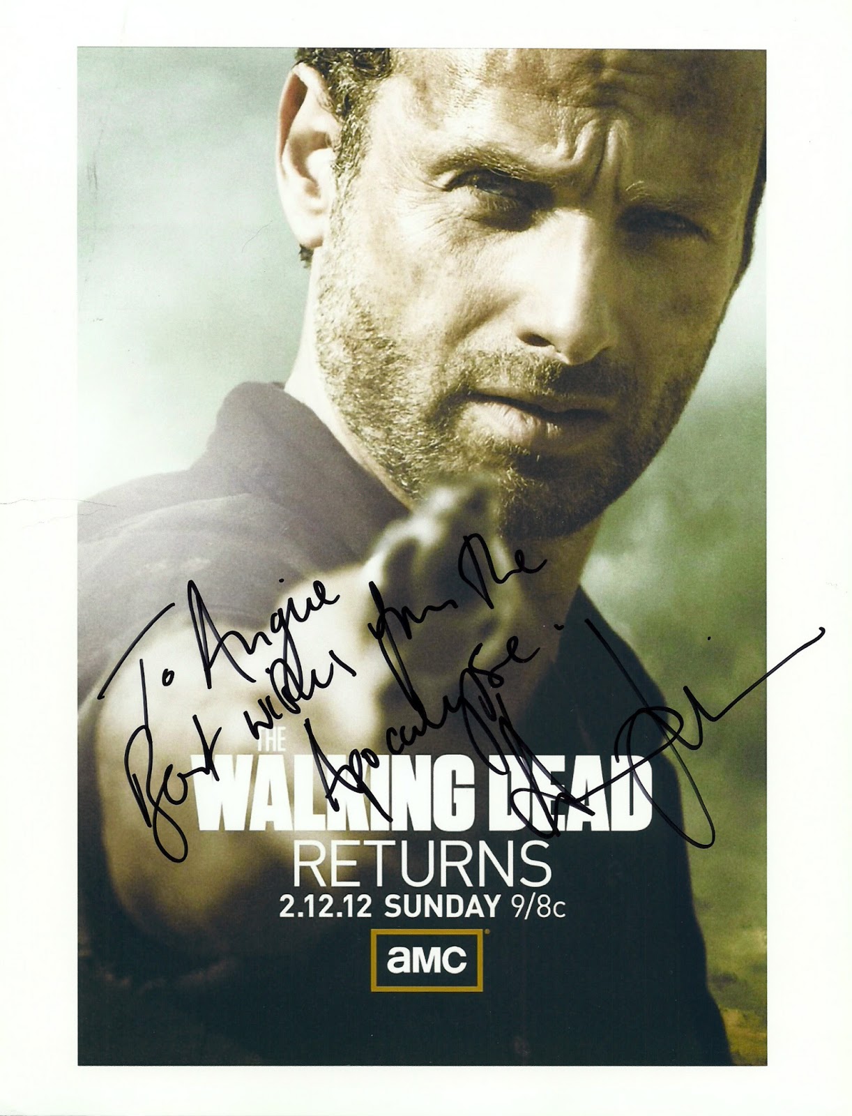Angie's Autograph Successes: The Walking Dead - Andrew Lincoln