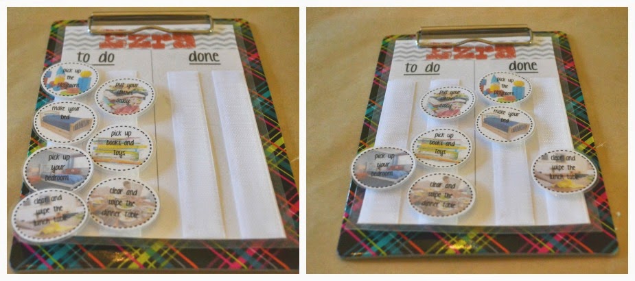 Now you just place the chores that need to be done that day on the "to ...