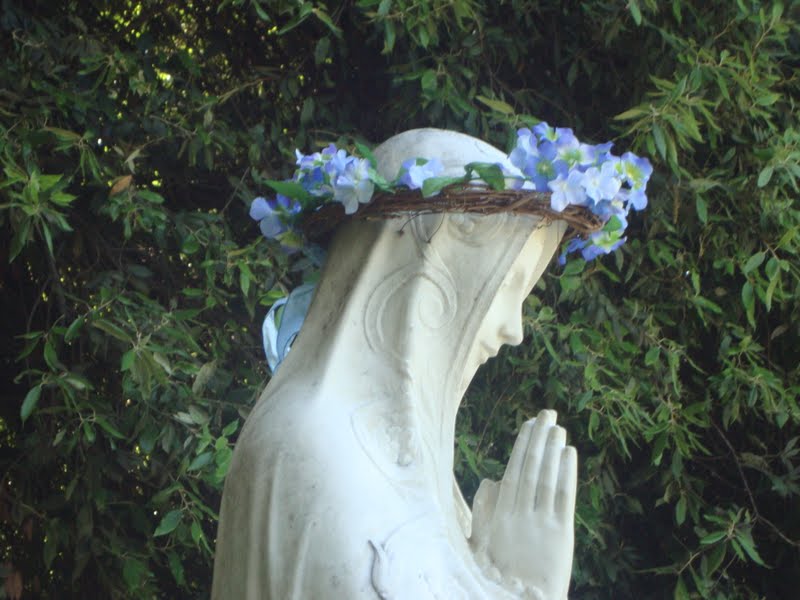 Family At The Foot Of The Cross: Mary May Crowning