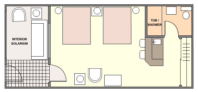 Standard Hotel Room - Plan & Furniture.