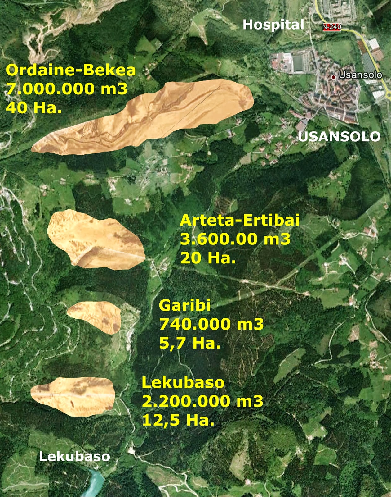 Vertederos en Usansolo NO: MAPAS DE VERTEDEROS
