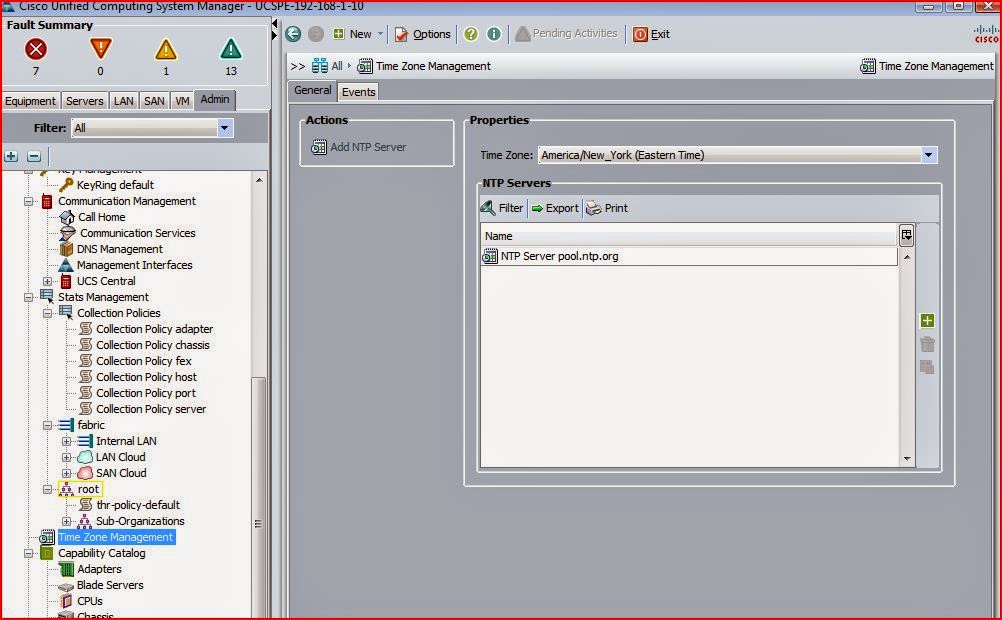 Virtual Environment: Registering UCS manager with UCS Central