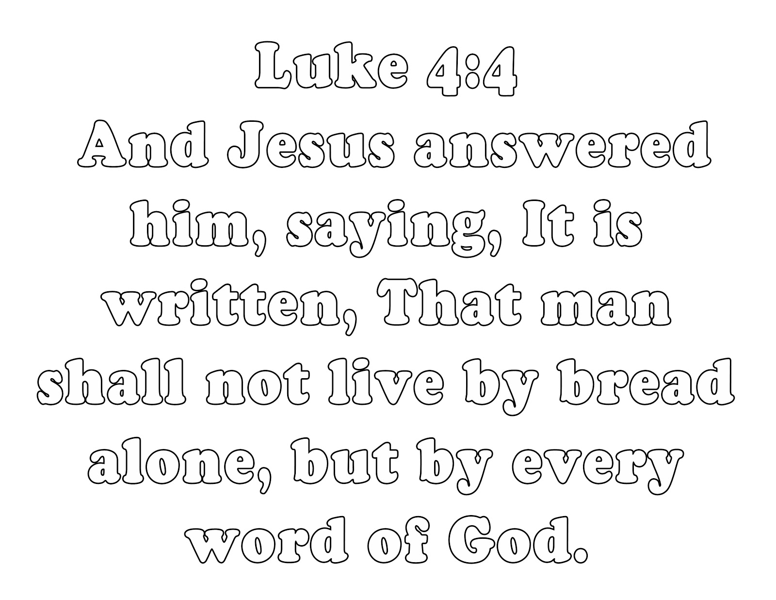 Bible Verses Out Of Luke - Bubble Letters