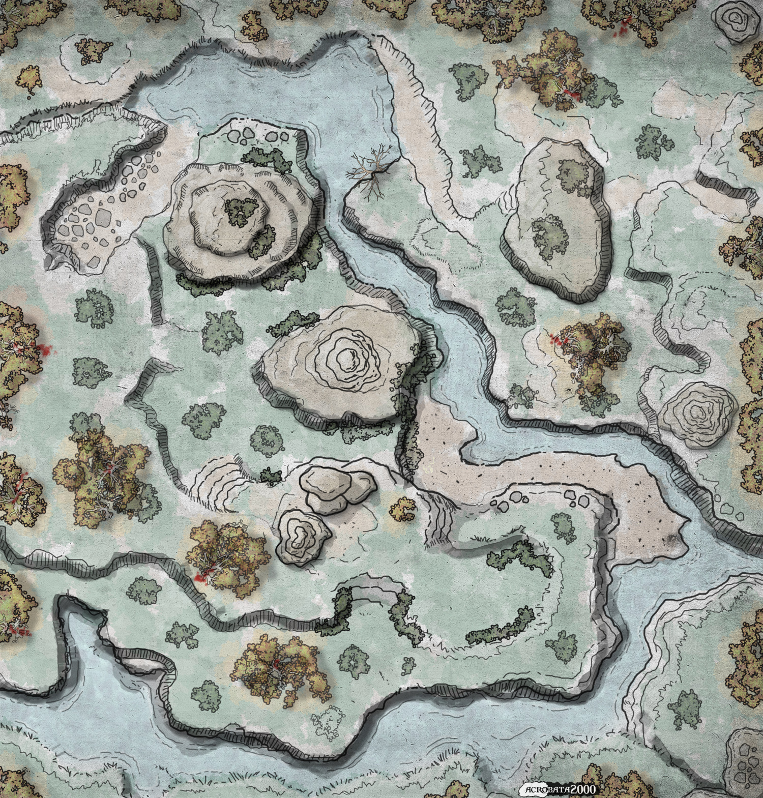 Hill in winter Tile | Ice and Snow Battlemaps | Map games, Forest map ...