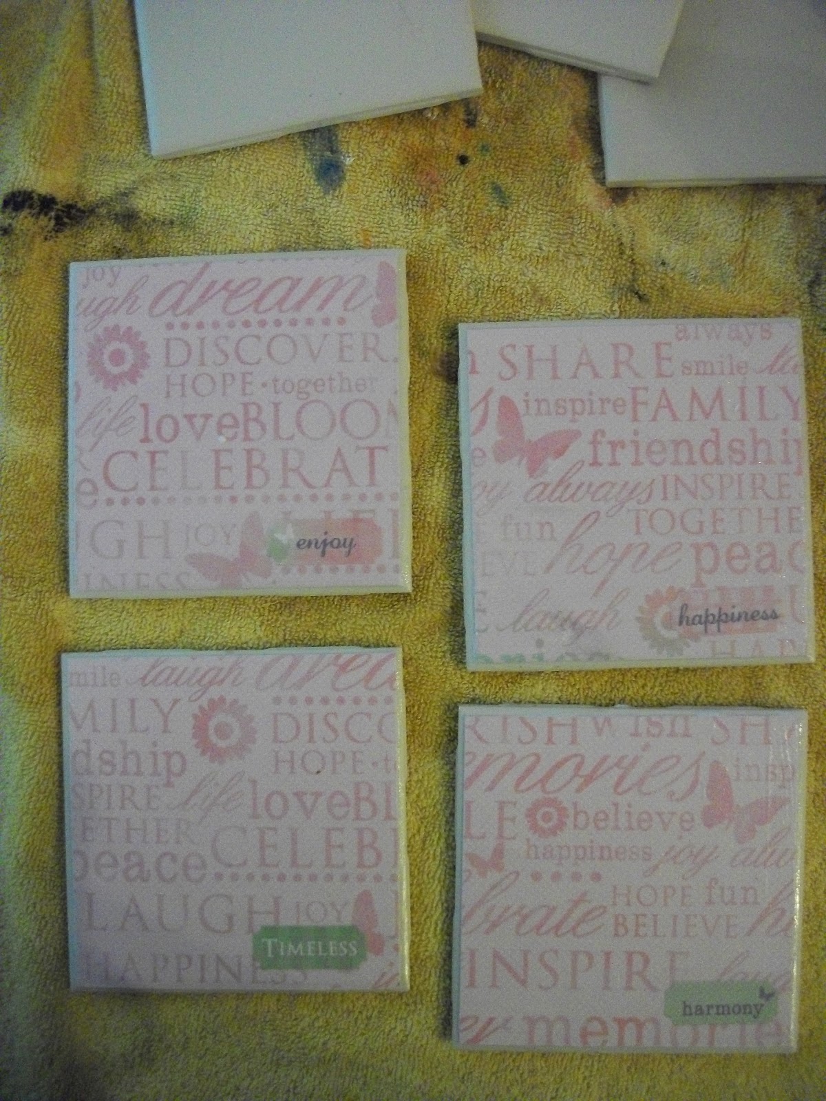 Art in Nature: Mod Podge Tile Coasters