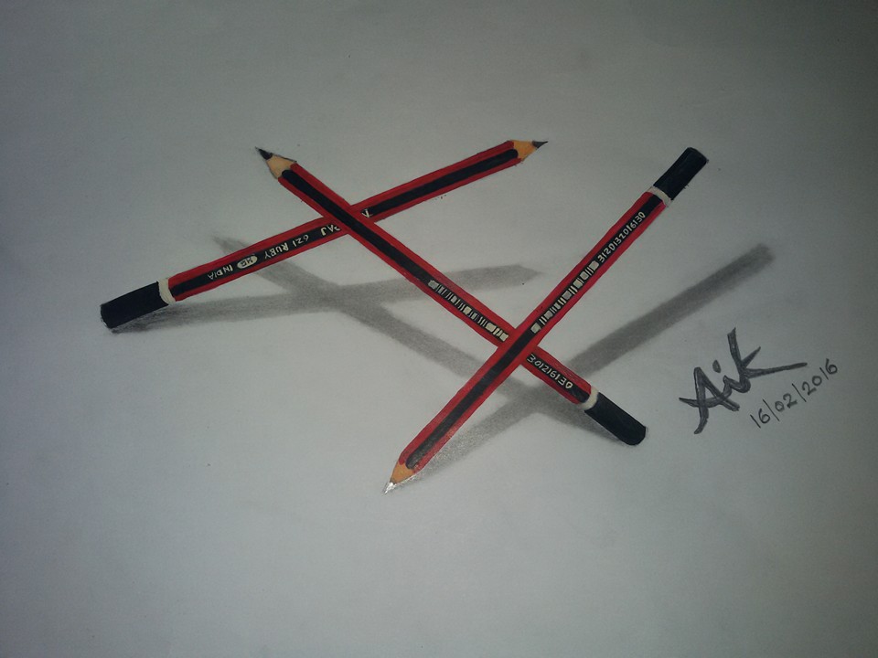 Aik Arts: Pencils 3D Art