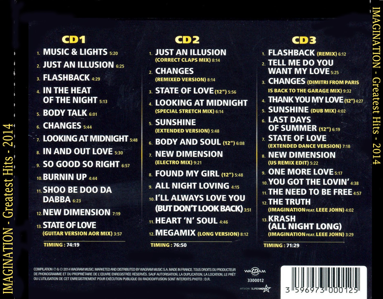 MUSICOLLECTION: IMAGINATION - Greatest Hits - 2014