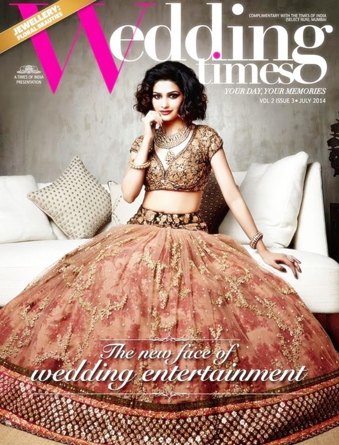 Prachi Desai in Lehenga on Wedding Times Magazine | Stylish Designer ...