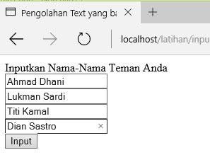 Cara menampilkan inputan text di PHP | Menulis dan Membaginya