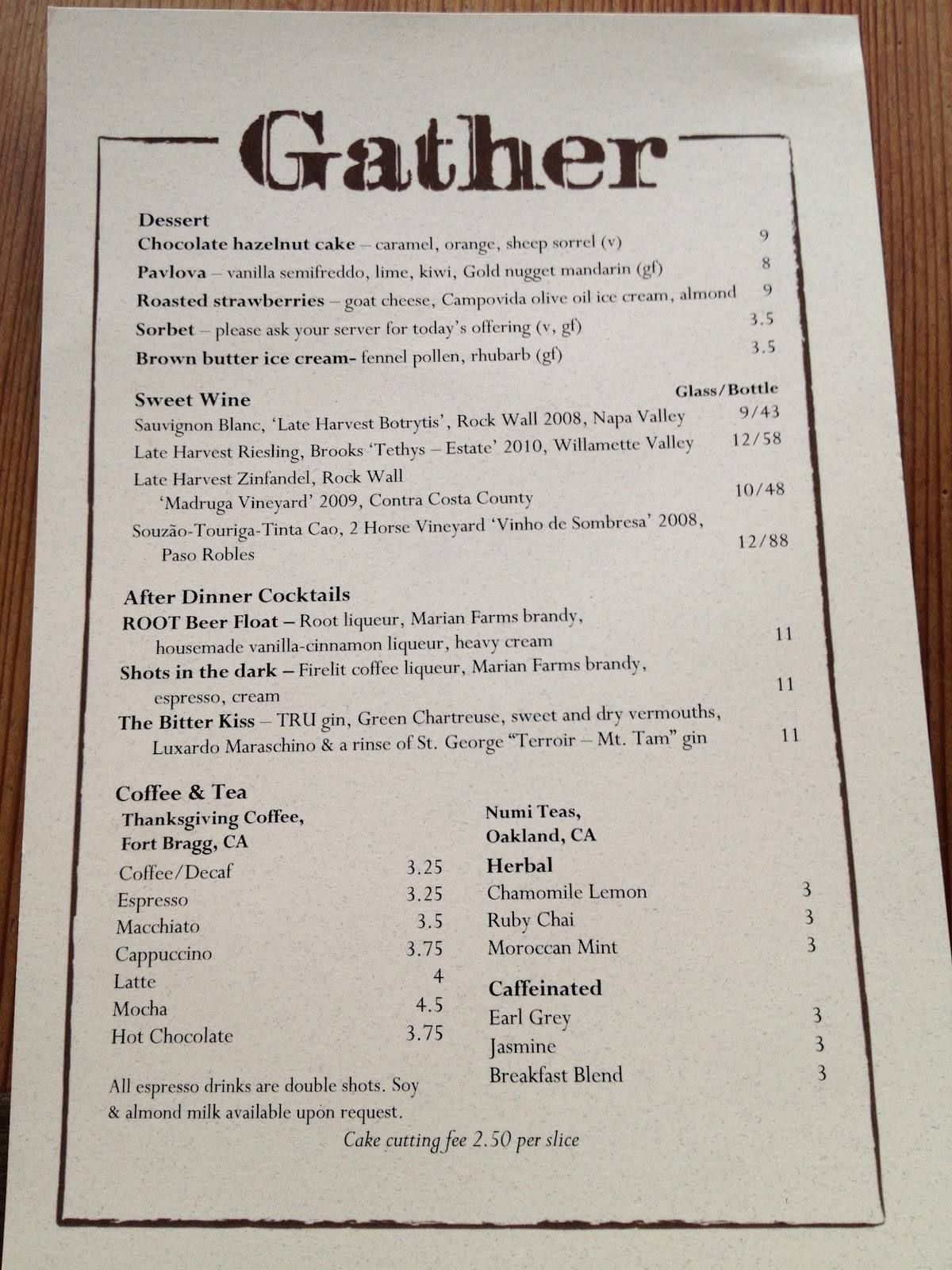 The Macro Veg: Bar Area Trip Part 2: Gather Restaurant (Berkeley, CA)