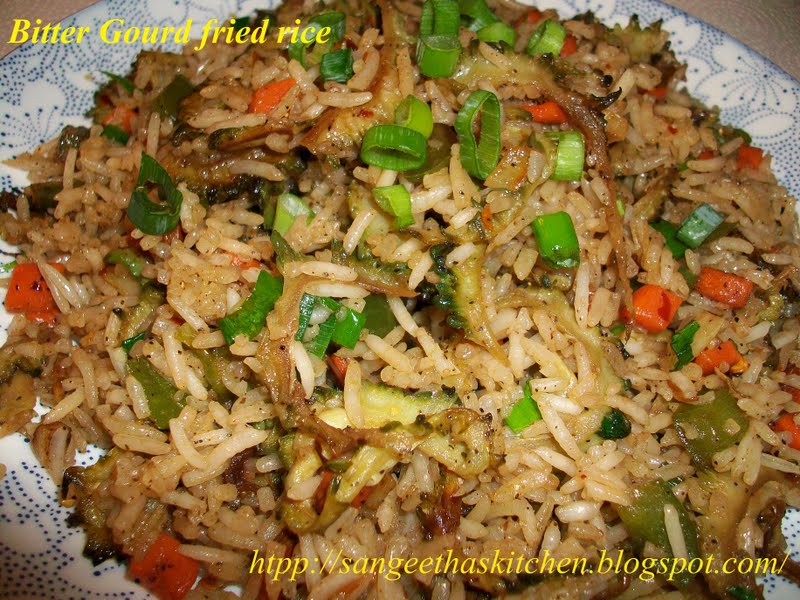 Spicy Treats: Bitter Gourd Fried Rice/Karela Fried rice