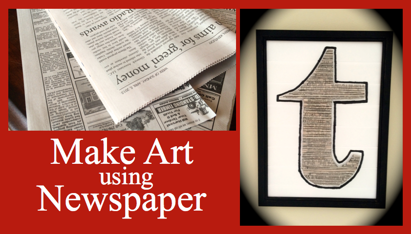 Cold Tuesday Morning: Make Art using Newspaper
