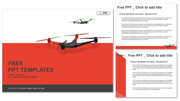 Modèles PowerPoint Drone Quadcopter - Modéles Powerpoint gratuits 2023