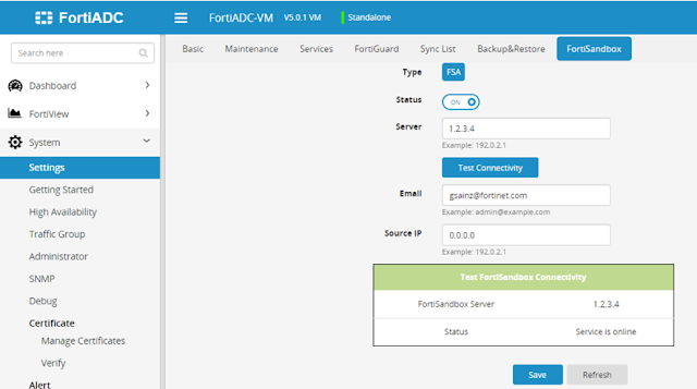 Blog Técnico FORTINET: Pasos para la Integración FortiADC con FortiSandbox