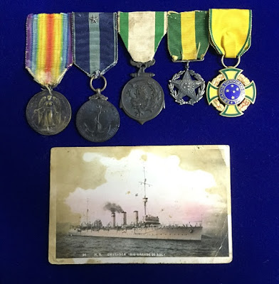 Brazilian WW1 Victory Medal Group - Two Wars Veteran