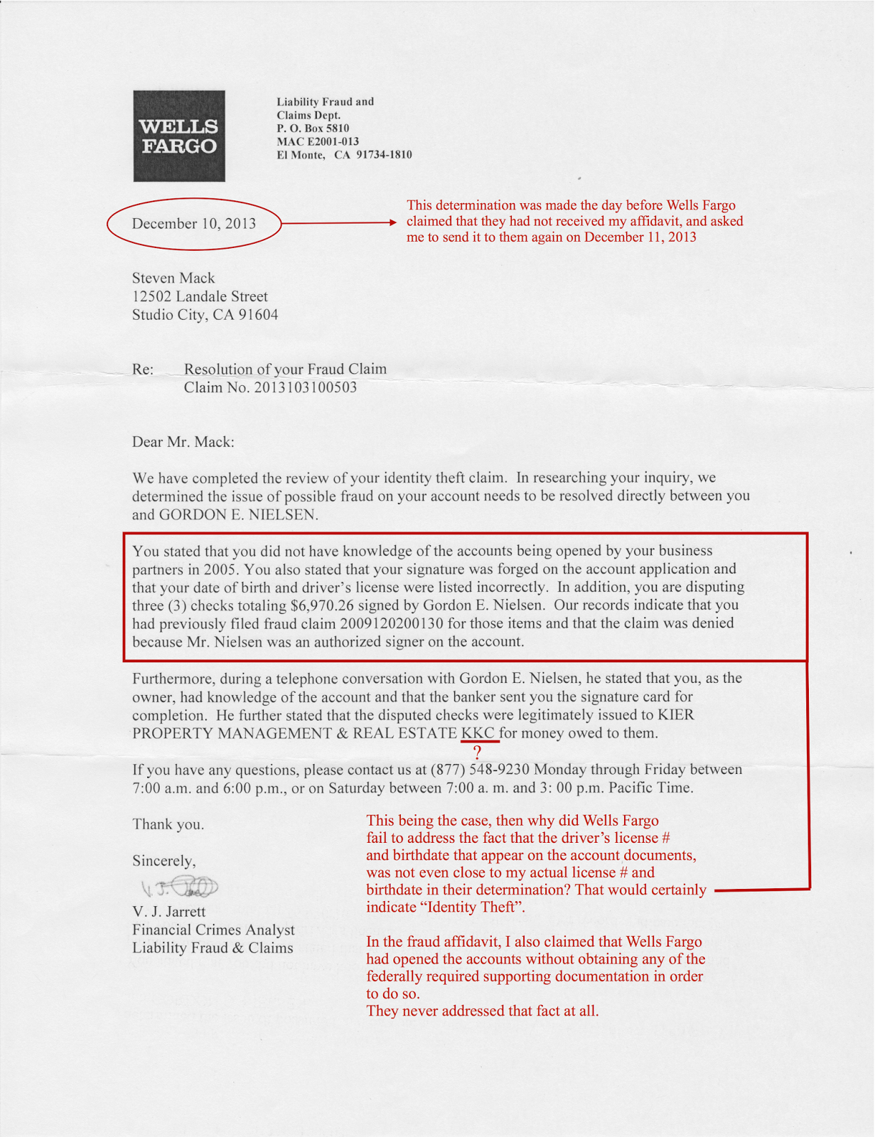 Wells Fargo Bank Fraud: Photo Storage