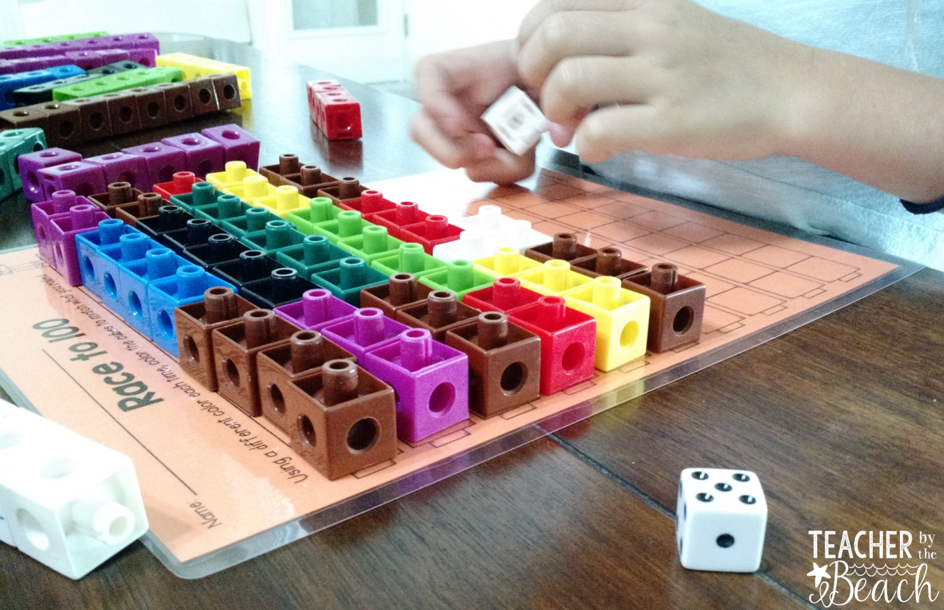 First Week Math Centers for 1st Grade - Teacher by the Beach