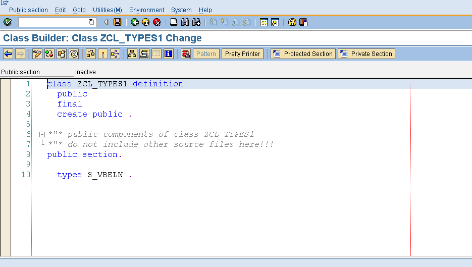 SAP TECH: Global Class : Types