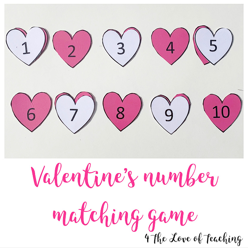 Valentine's Toddler Math Activity - For the Love of Teaching
