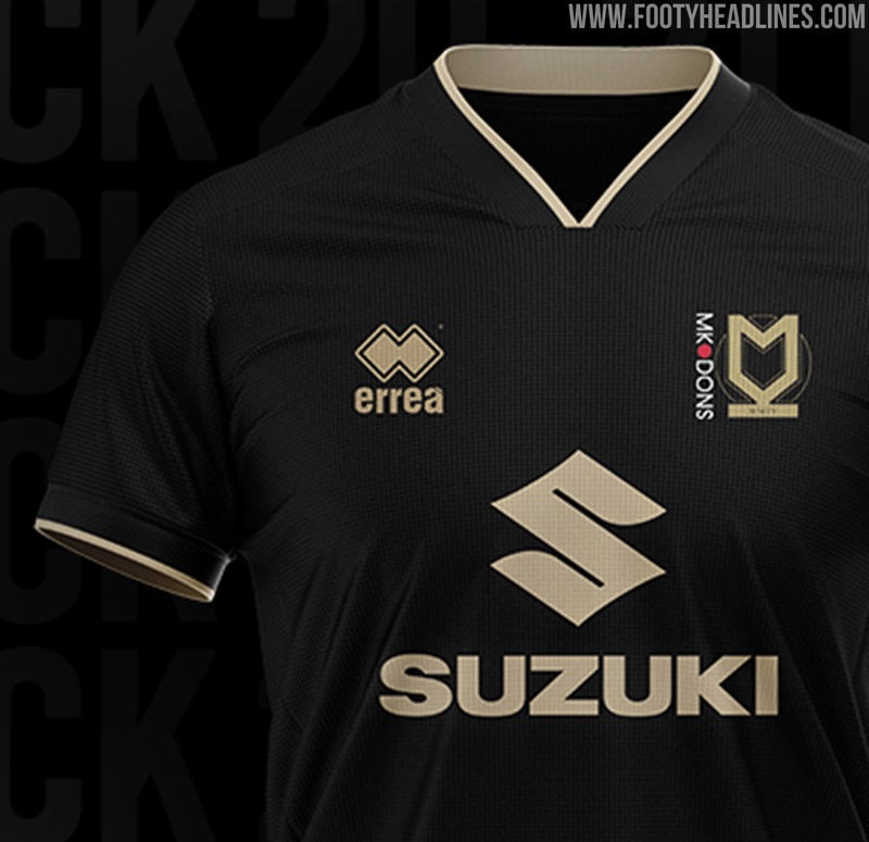 Black & Gold MK Dons 20-21 Alternative Kit Revealed - Footy Headlines